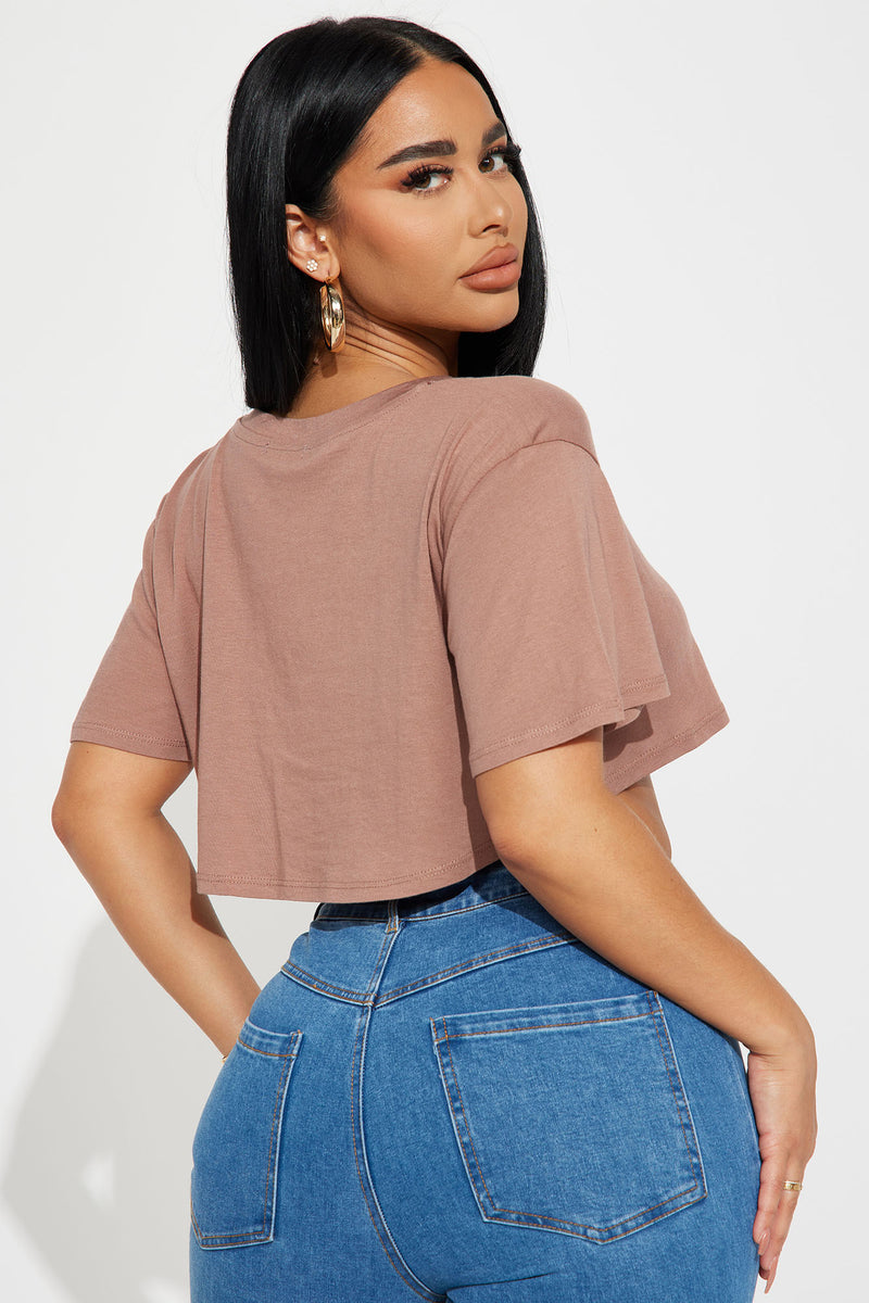 Janice Ultra Crop Top - Mocha | Fashion Nova, Basic Tops & Bodysuits ...