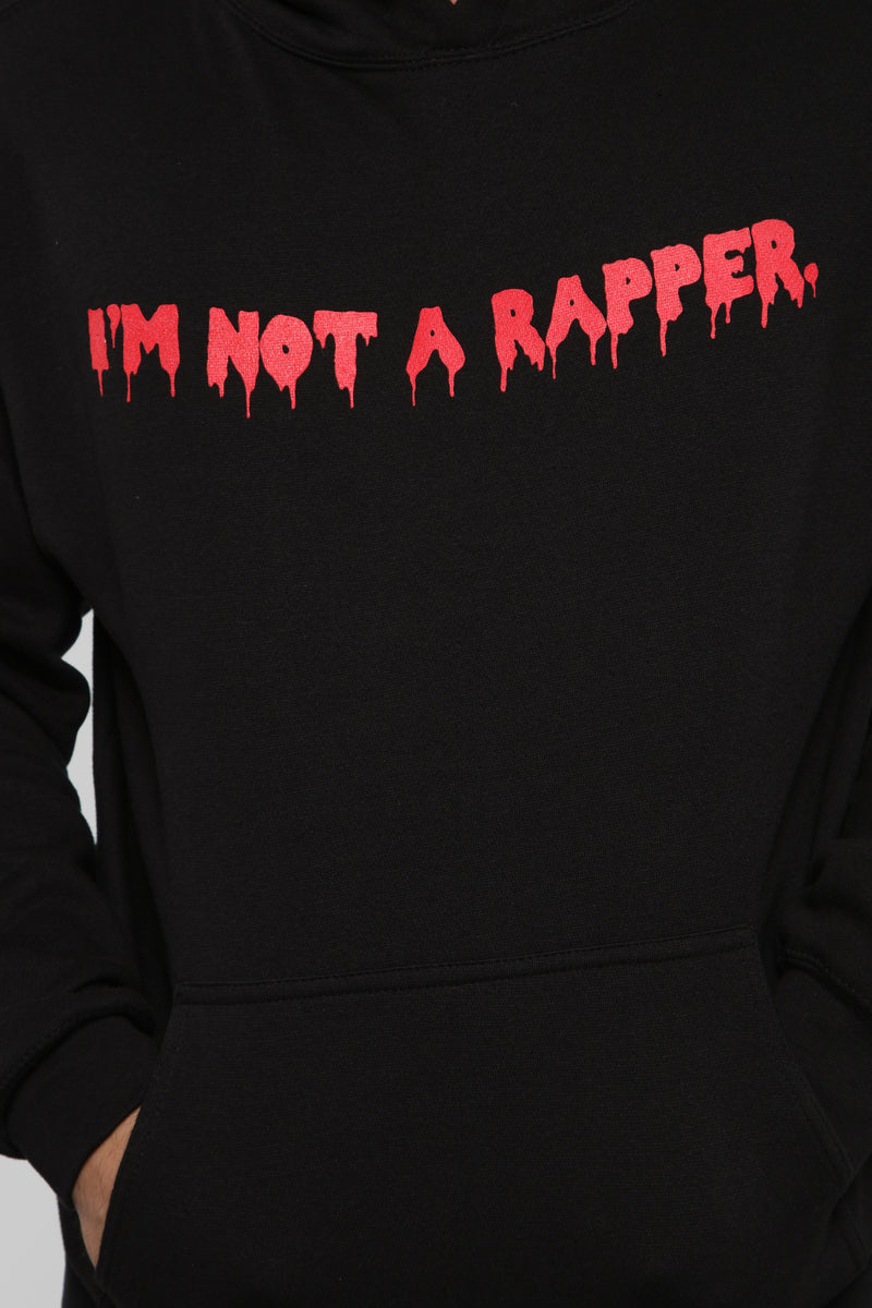 Not A Rapper Hoodie - Black/Red | Fashion Nova, Mens Graphic Tees ...