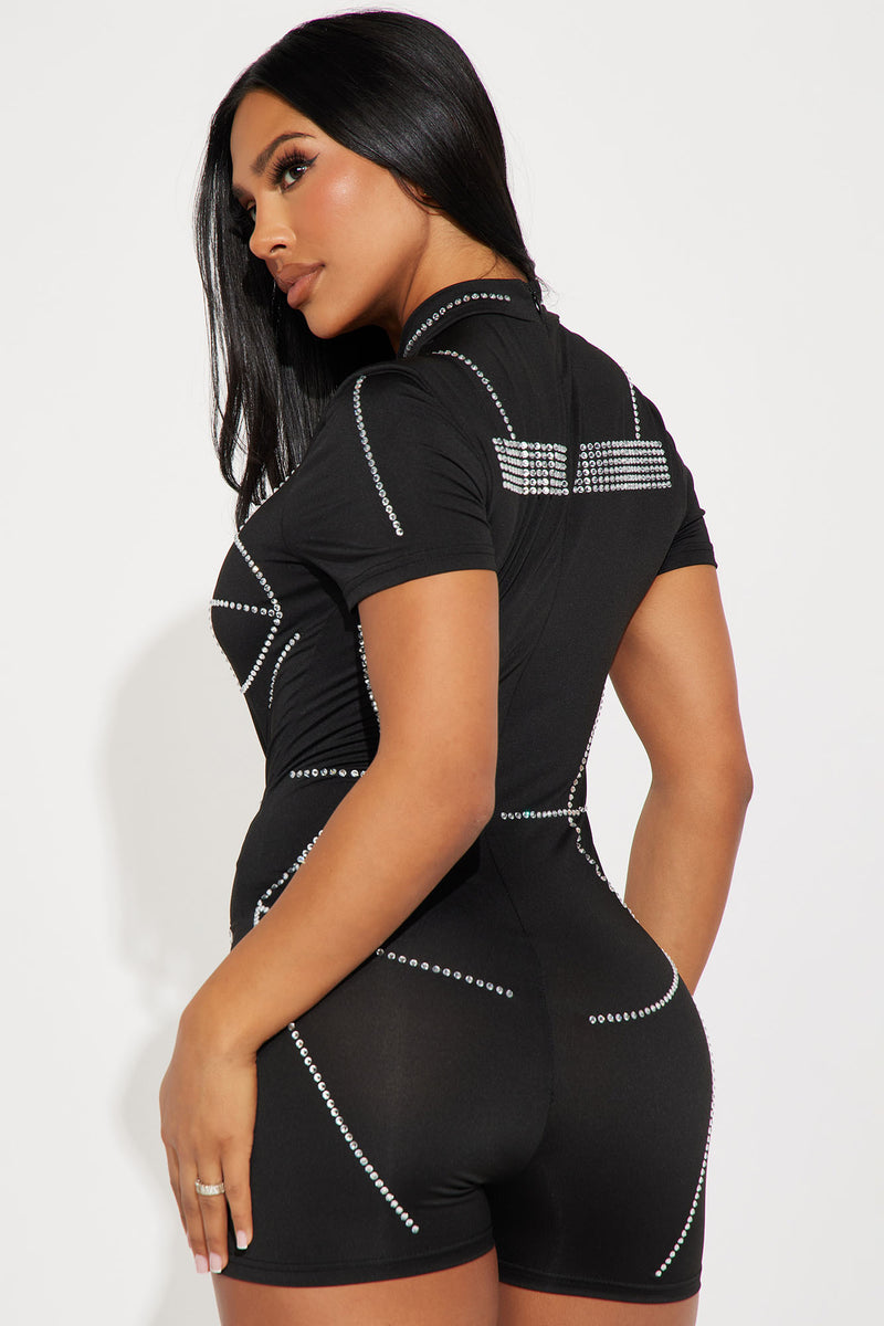 Diamond Baby Romper - Black | Fashion Nova, Rompers | Fashion Nova