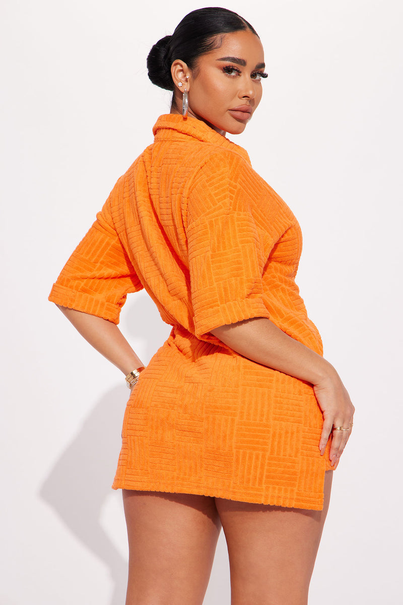 Ayana Terry Cloth Short Set - Orange | Fashion Nova, Matching Sets ...