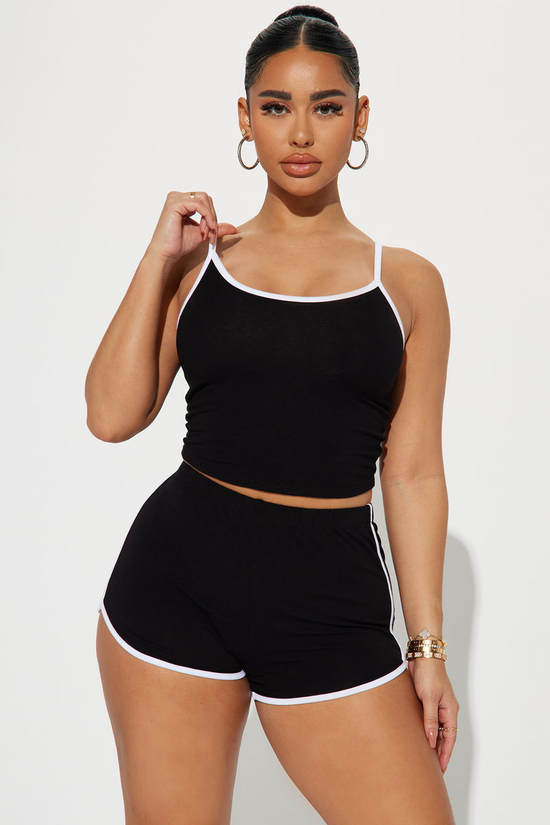 Step Back Lounge Short Set - Black | Fashion Nova, Matching Sets ...