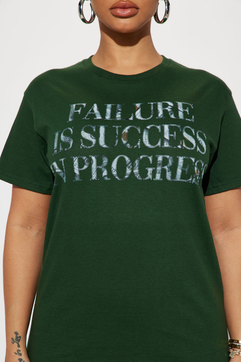 Failure Is Success In Progress Tshirt - Hunter | Fashion Nova, Screens ...