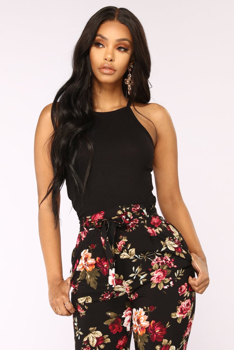 Demi Racer Back Crop Cami II Top - Black | Fashion Nova, Basic Tops ...