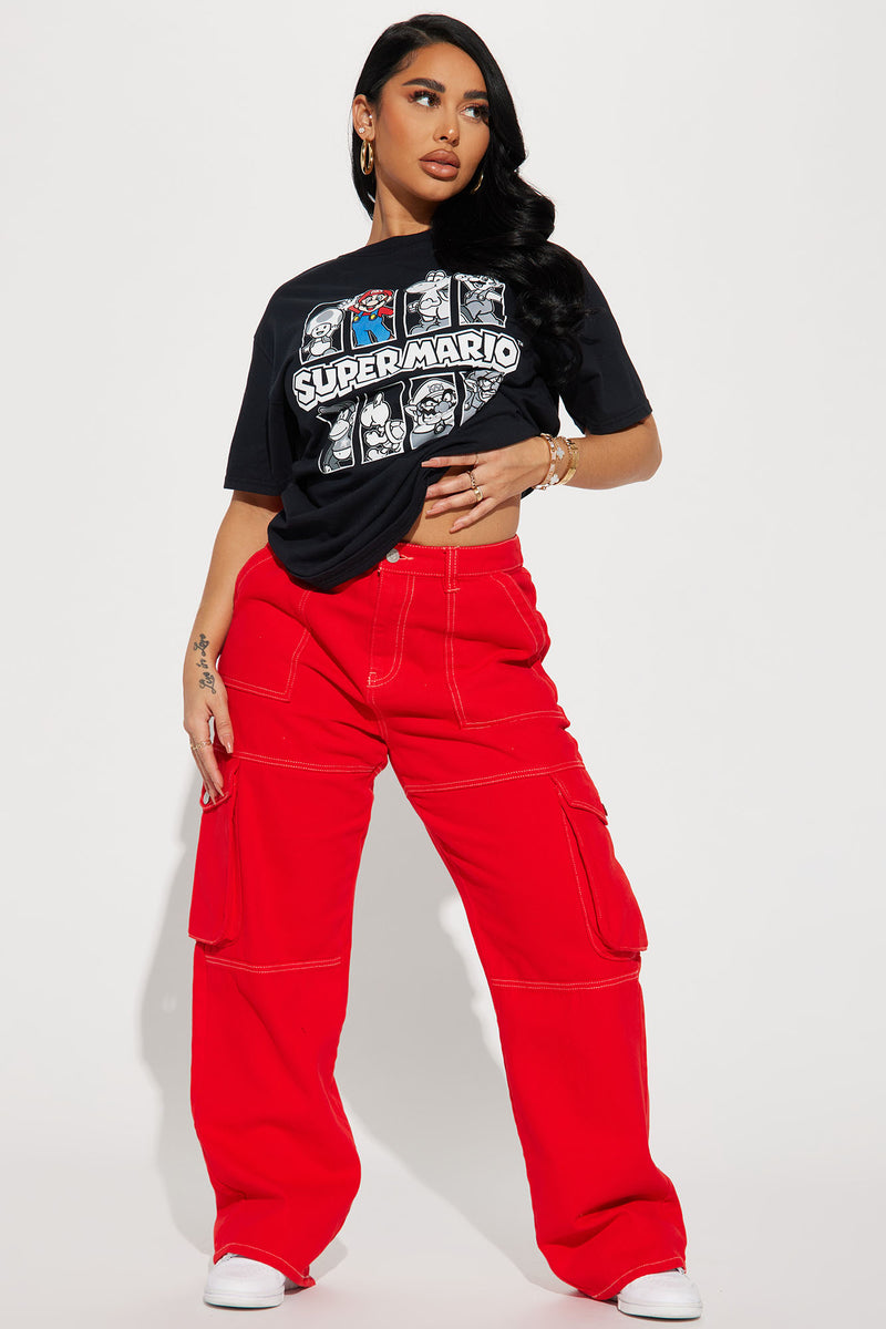 Super Mario Graphic tee - Black | Fashion Nova, Screens Tops and ...