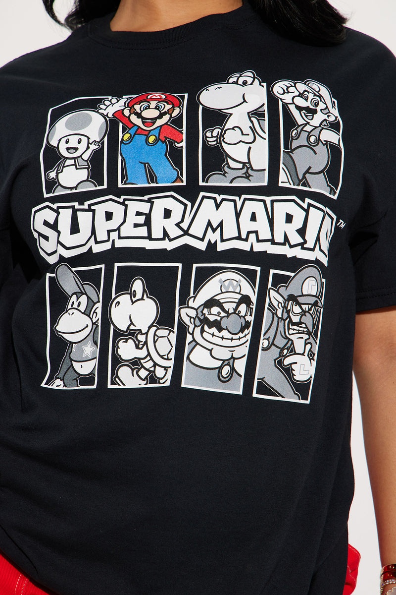 Super Mario Graphic tee - Black | Fashion Nova, Screens Tops and ...