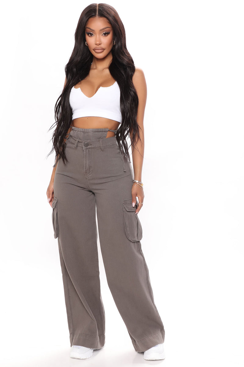 Total Show Off Peek A Boo Jeans - Olive | Fashion Nova, Jeans | Fashion ...