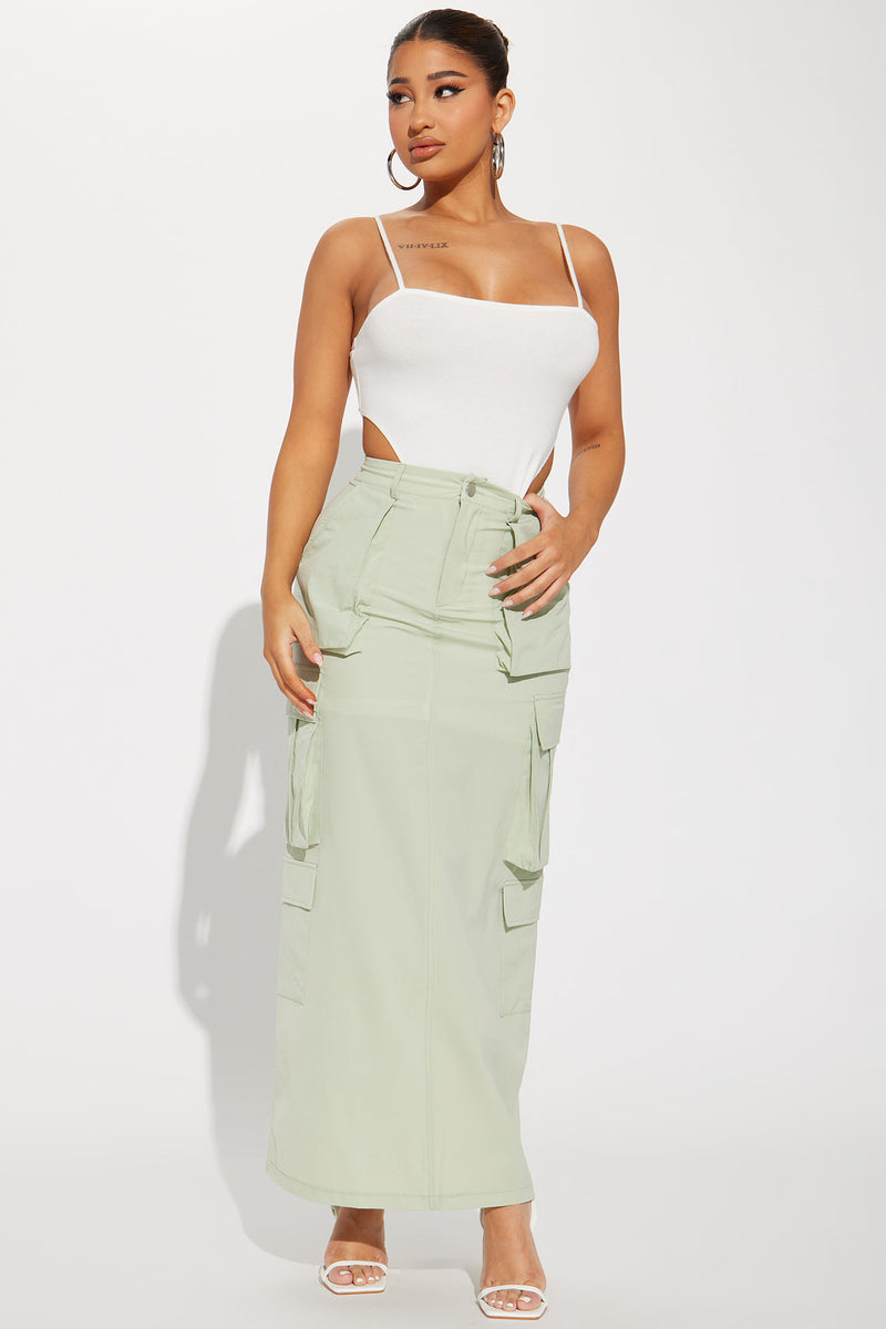 Jalissa Cargo Maxi Skirt - Sage | Fashion Nova, Skirts | Fashion Nova