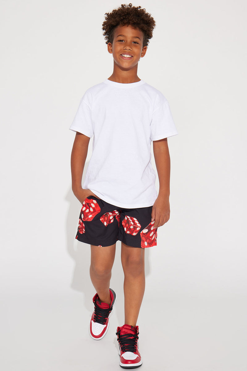 Mini Rolling Dice Swim Trunk - Black/Red | Fashion Nova, Kids Swimwear ...