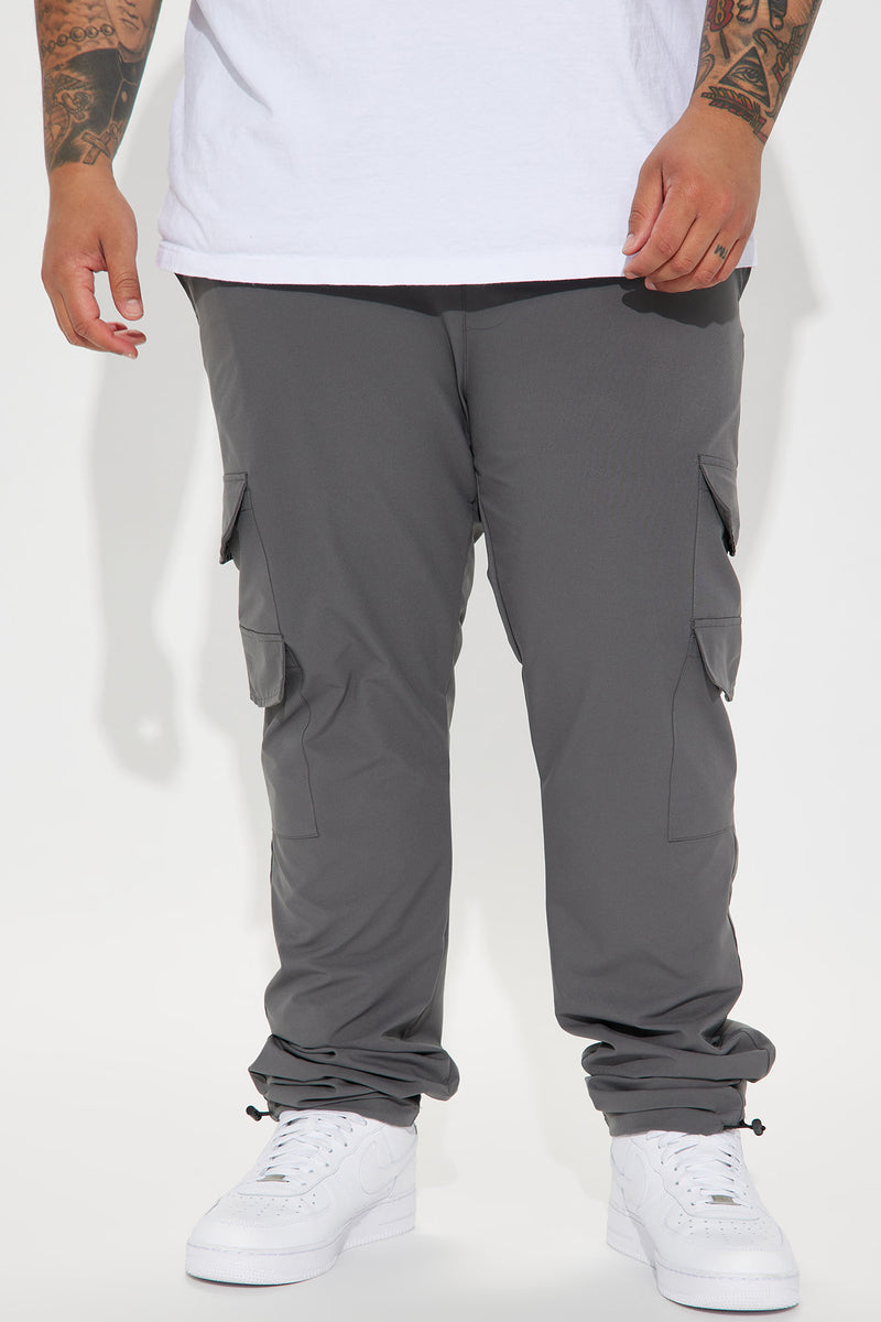 All The Time Nylon Cargo Pants - Grey | Fashion Nova, Mens Pants ...