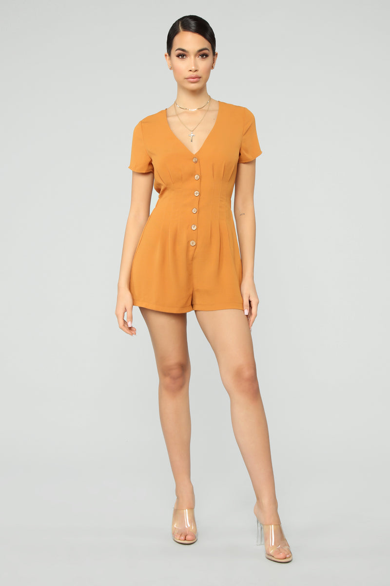 Fair Game Cinched Romper - Camel | Fashion Nova, Rompers | Fashion Nova
