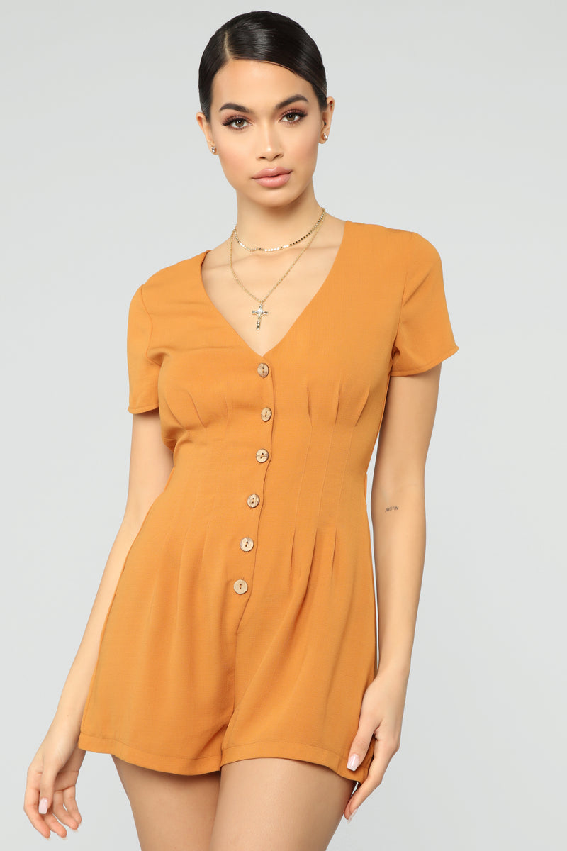 Fair Game Cinched Romper - Camel | Fashion Nova, Rompers | Fashion Nova