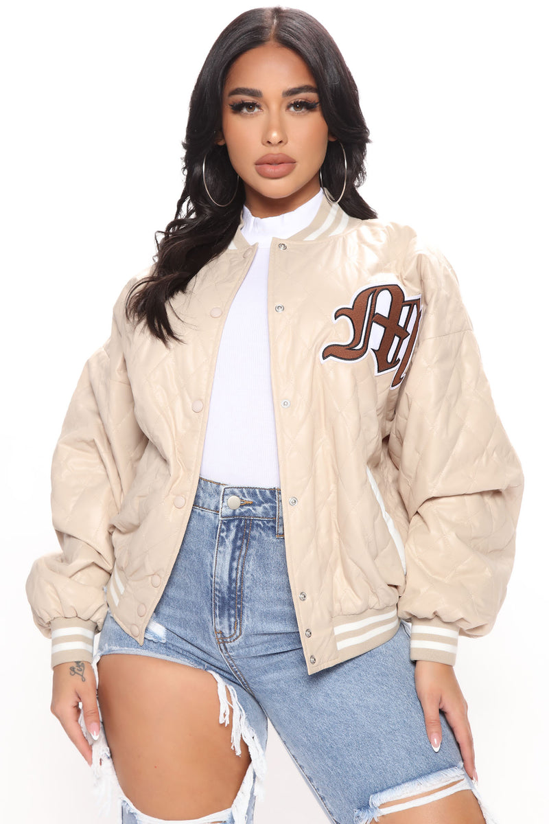 Senior Year Varsity Jacket M - Beige | Fashion Nova, Jackets & Coats ...