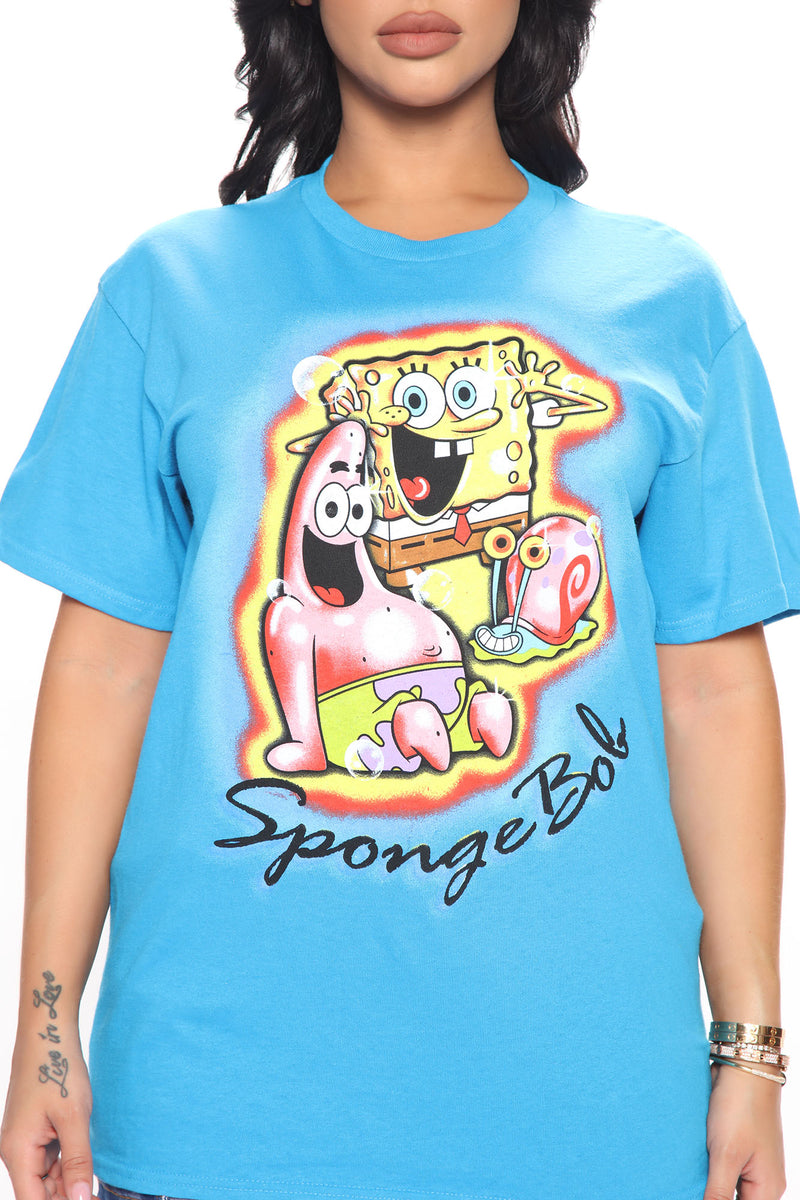 SpongeBob Spray Paint Tee - Turquoise | Fashion Nova, Screens Tops and ...