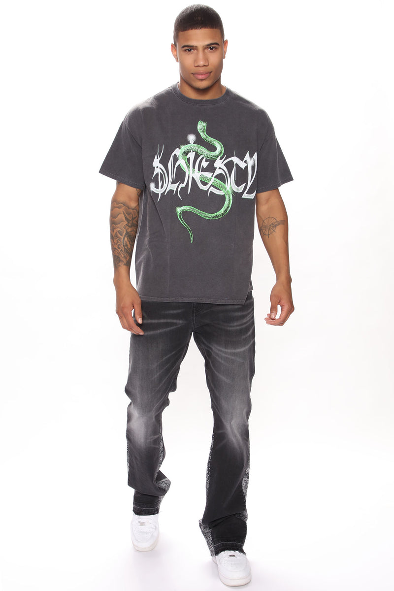 Pooh Shiesty Snake Short Sleeve Tee - Black | Fashion Nova, Mens ...