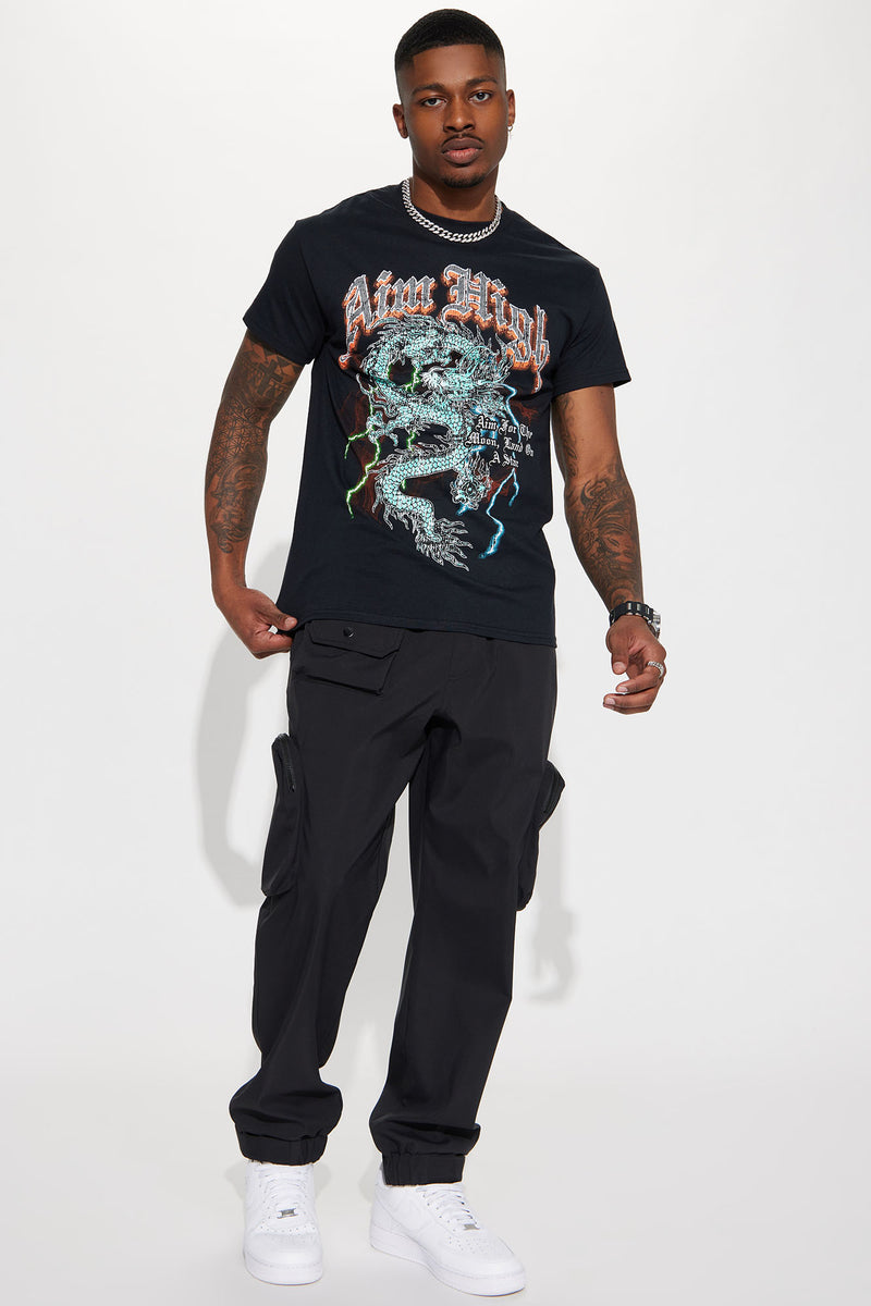 Aim High Short Sleeve Tee - Black | Fashion Nova, Mens Graphic Tees ...