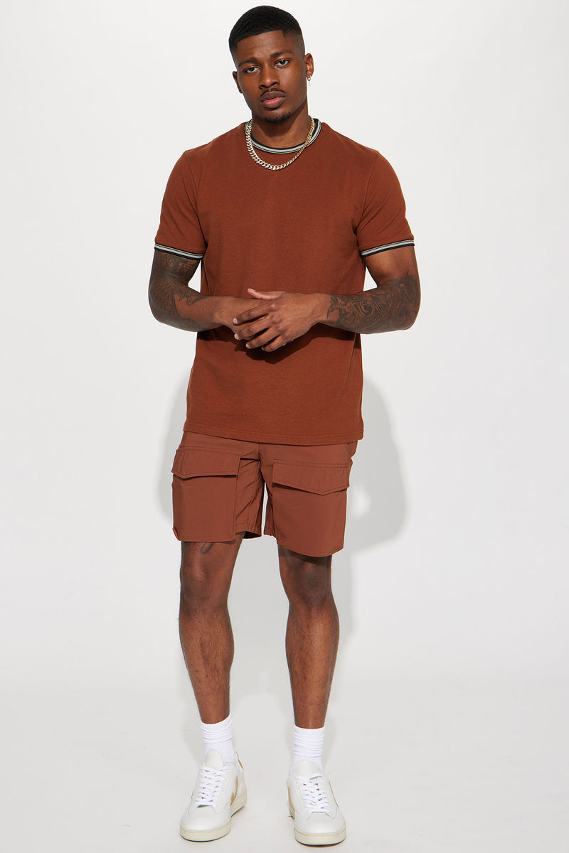 Sunday Sesh Short Sleeve Tee - Rust/combo | Fashion Nova, Mens Tees ...