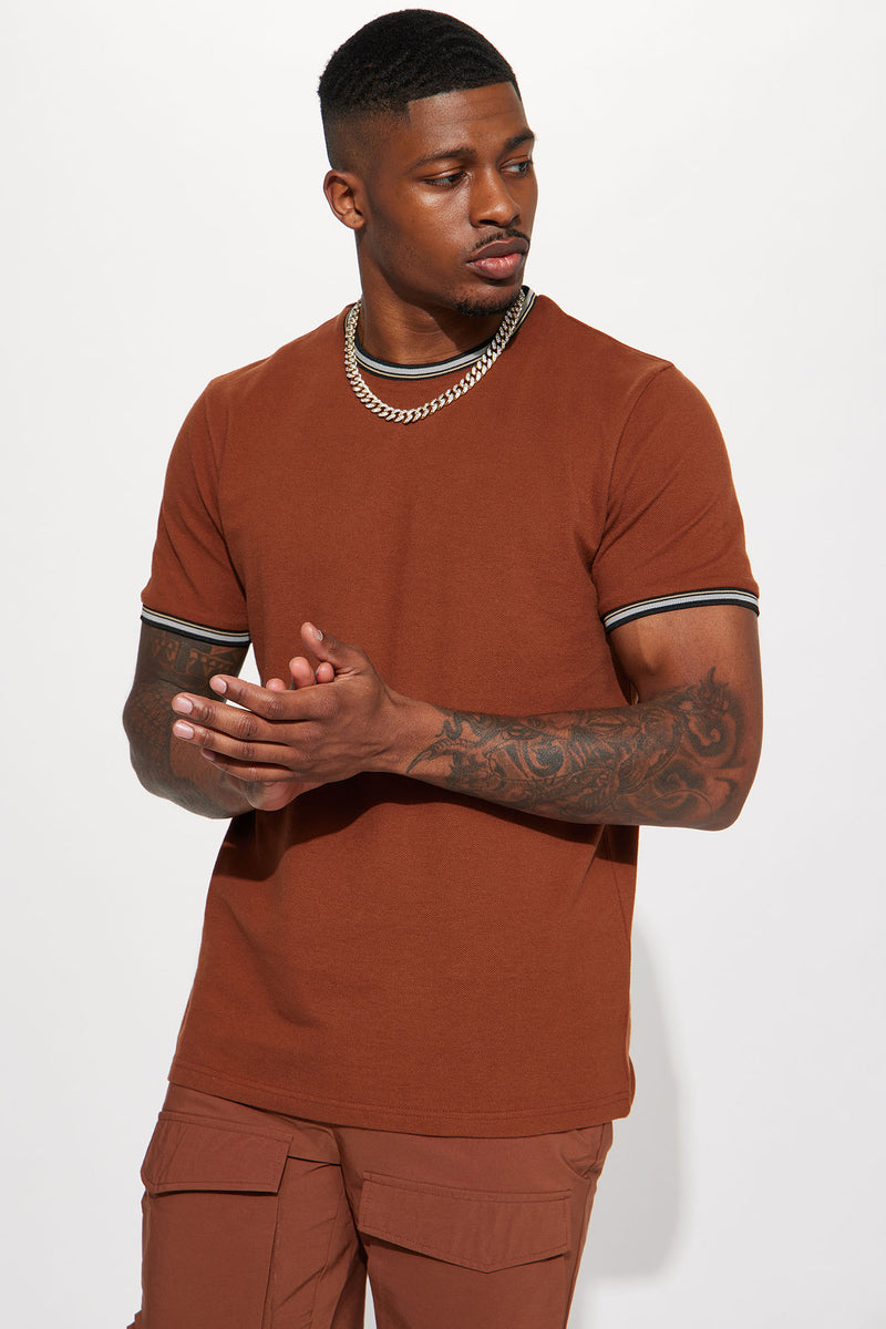 Sunday Sesh Short Sleeve Tee - Rust/combo | Fashion Nova, Mens Tees ...