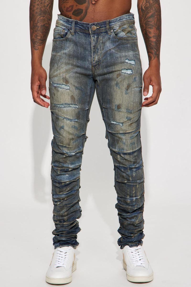 Stack On Stacked Skinny Jeans - Dark Wash | Fashion Nova, Mens Jeans ...