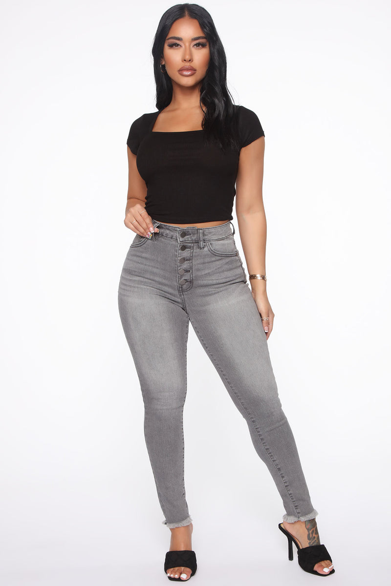 Leanna Square Neck Top - Black | Fashion Nova, Basic Tops & Bodysuits | Fashion Nova