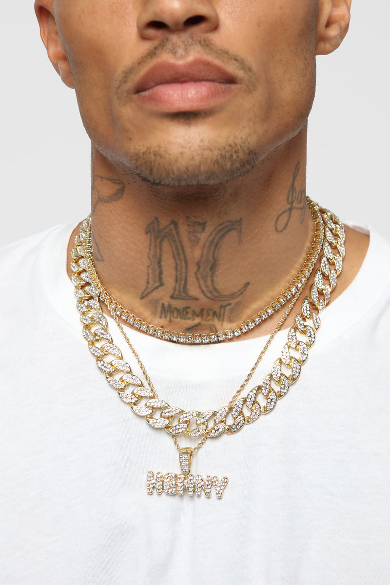 Henny 3 Piece Chain Set - Gold | Fashion Nova, Mens Jewelry | Fashion Nova