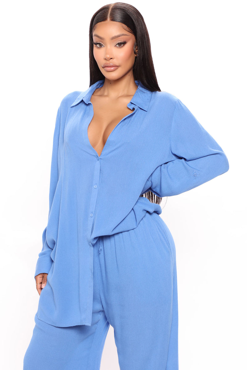 About That Pant Set 30 - Blue | Fashion Nova, Matching Sets | Fashion Nova