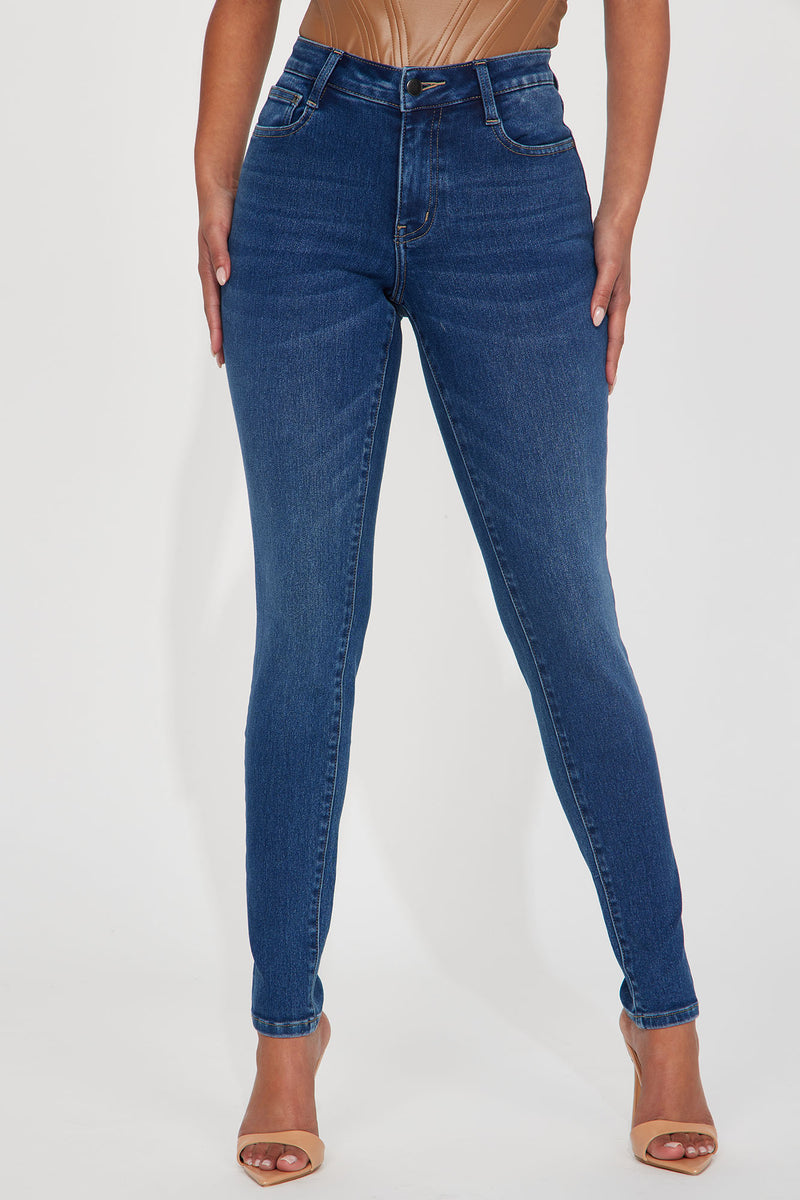 Tall Jet Lagged Mid Rise Stretch Skinny Jeans - Dark Wash | Fashion ...
