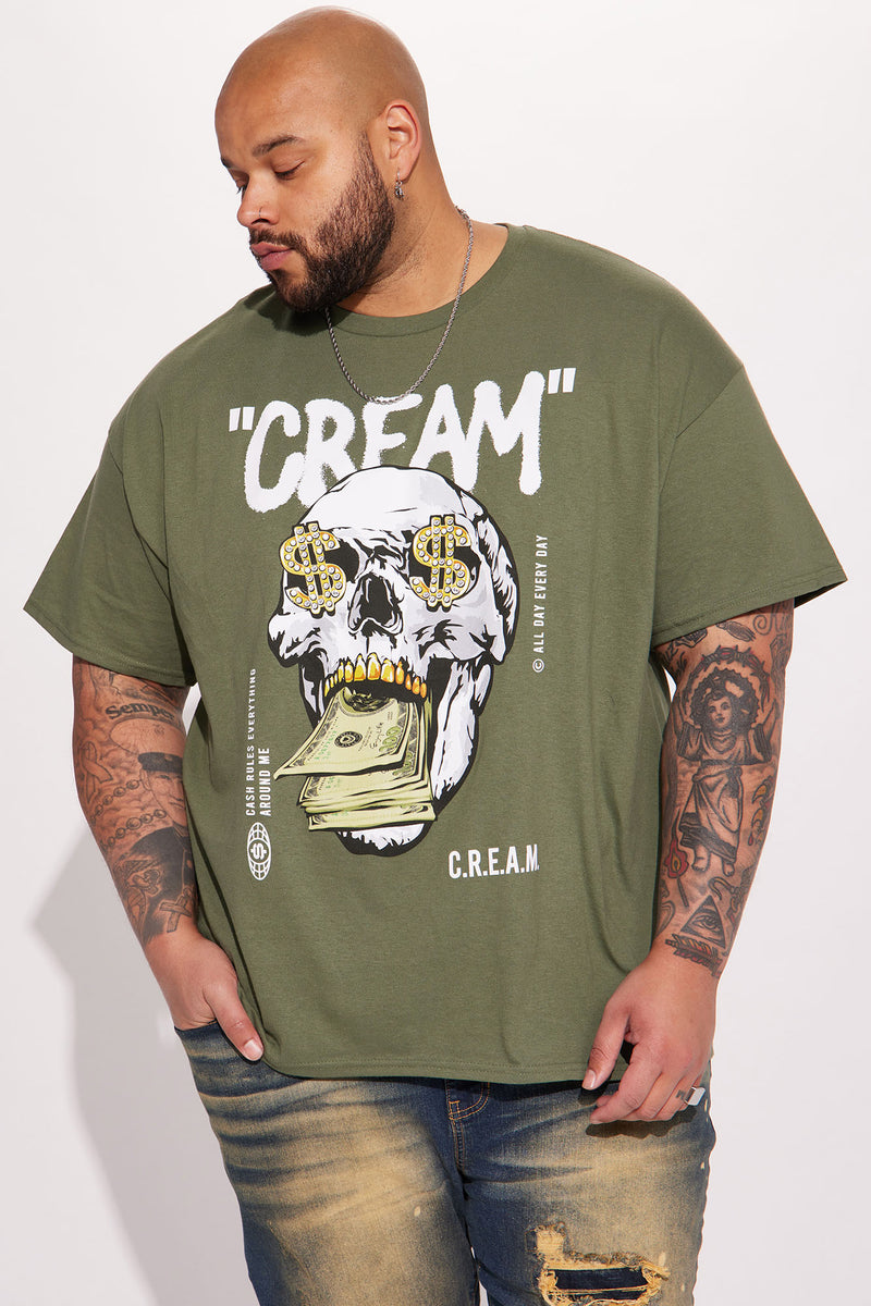 Cream All Day Short Sleeve Tee - Sage | Fashion Nova, Mens Graphic Tees ...