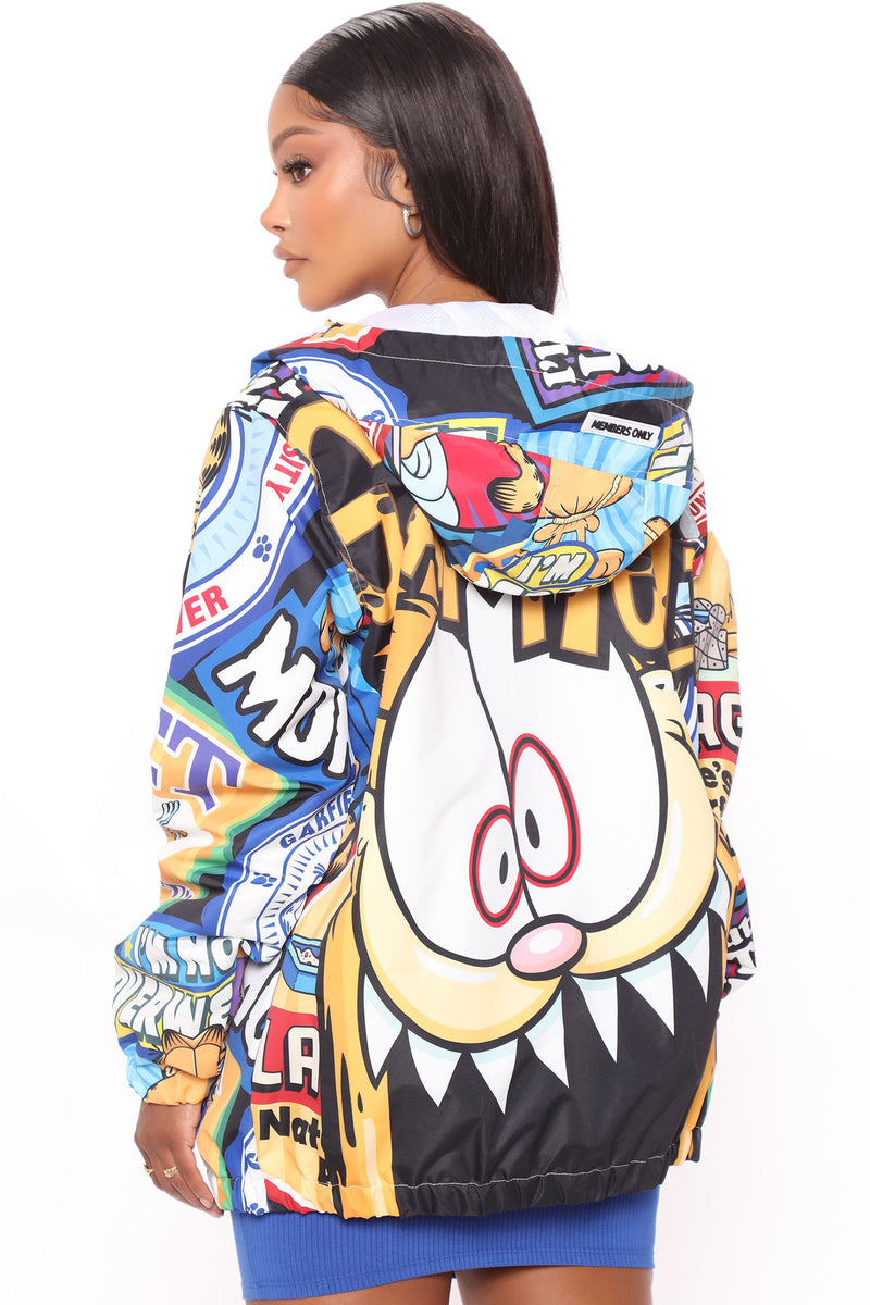 Garfield Gone Wild Windbreaker Jacket - Multi Color | Fashion Nova ...