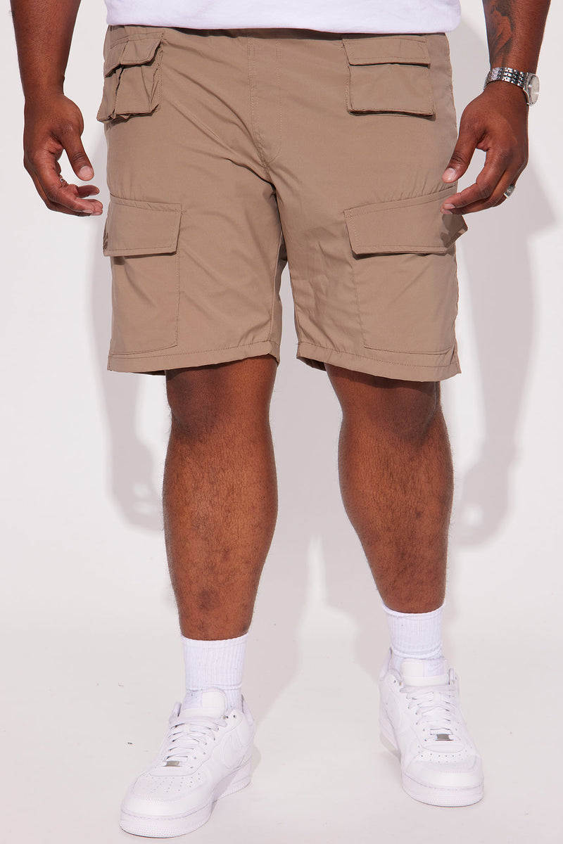 Utility Nylon Cargo Shorts - Taupe | Fashion Nova, Mens Shorts ...
