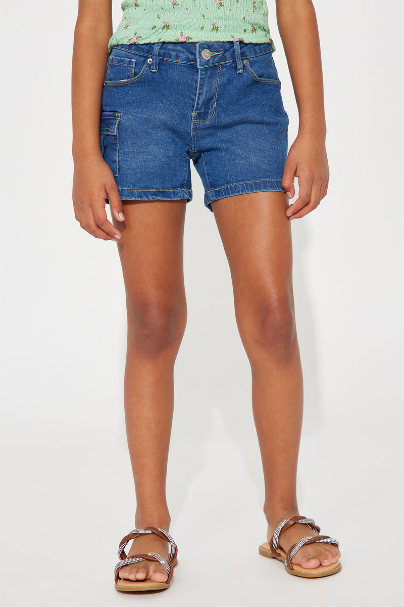 Mini Fun In My Pocket Denim Shorts - Blue Wash | Fashion Nova, Kids ...
