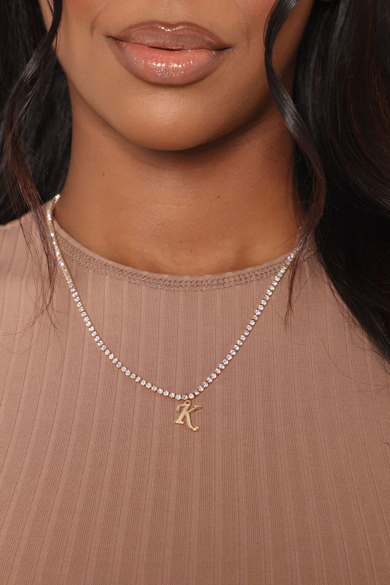 Always Personal 'K' Initial Necklace - Gold | Fashion Nova, Jewelry ...