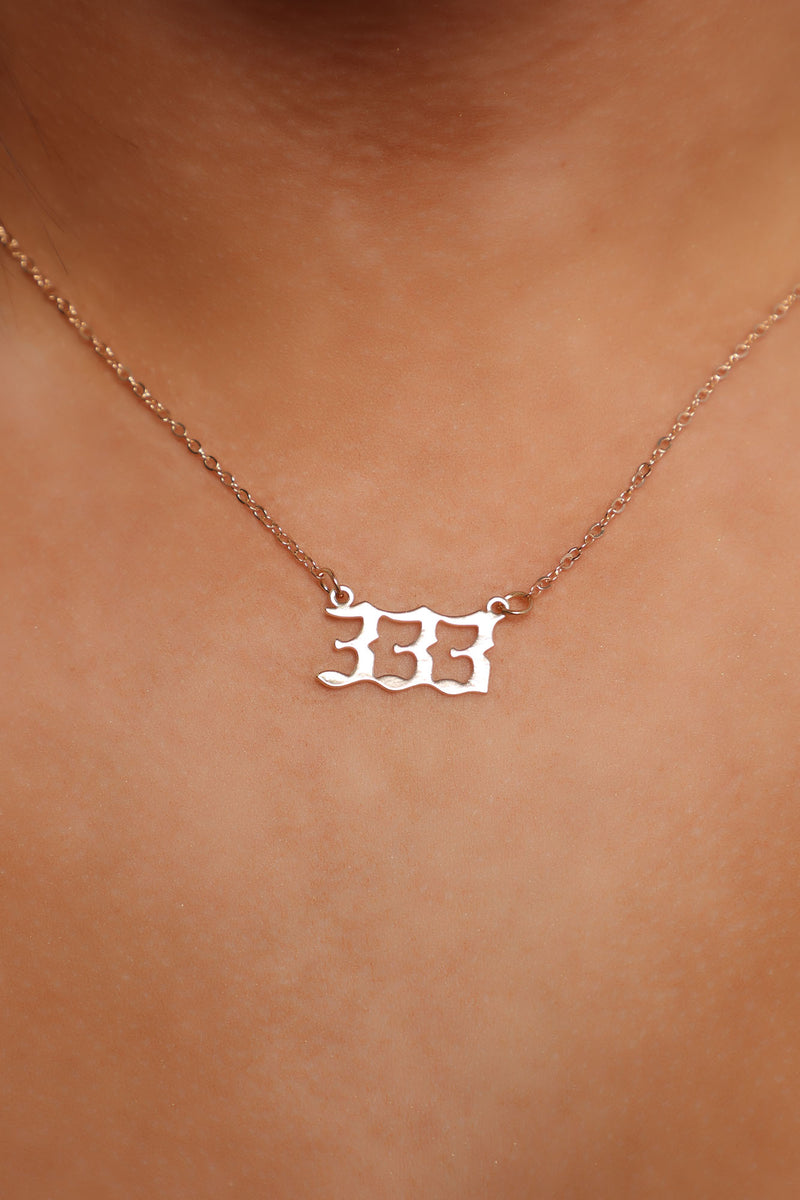 My Angel Number 333 Necklace - Gold | Fashion Nova, Jewelry | Fashion Nova