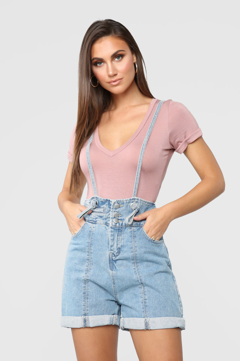 Emmy Denim Shortalls - Medium Blue Wash | Fashion Nova, Jean Shorts ...