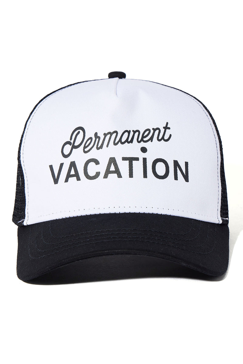 Permanent Vacation Trucker Hat - Black/combo | Fashion Nova ...