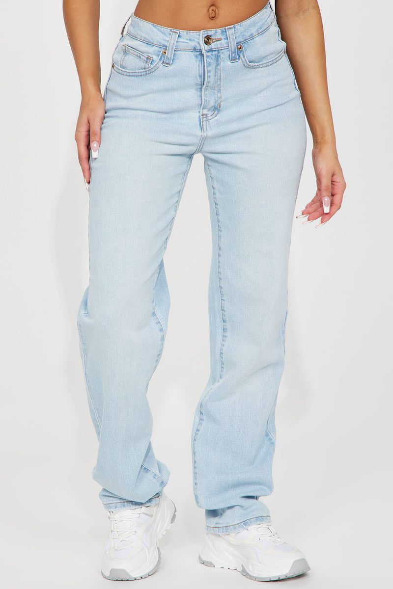 Can't Deny It Non Stretch Straight Leg Jean - Light Wash | Fashion Nova ...