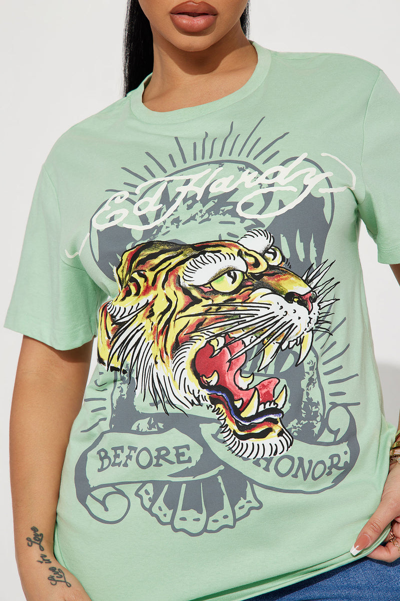 Ed Hardy Before Dishonor Graphic Tshirt - Mint | Fashion Nova, Screens ...