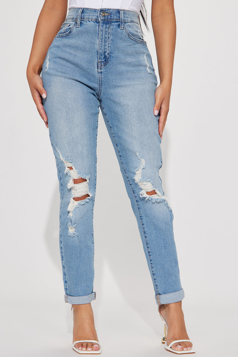 Soulmate Ripped Mom Jean - Vintage Wash | Fashion Nova, Jeans | Fashion Nova