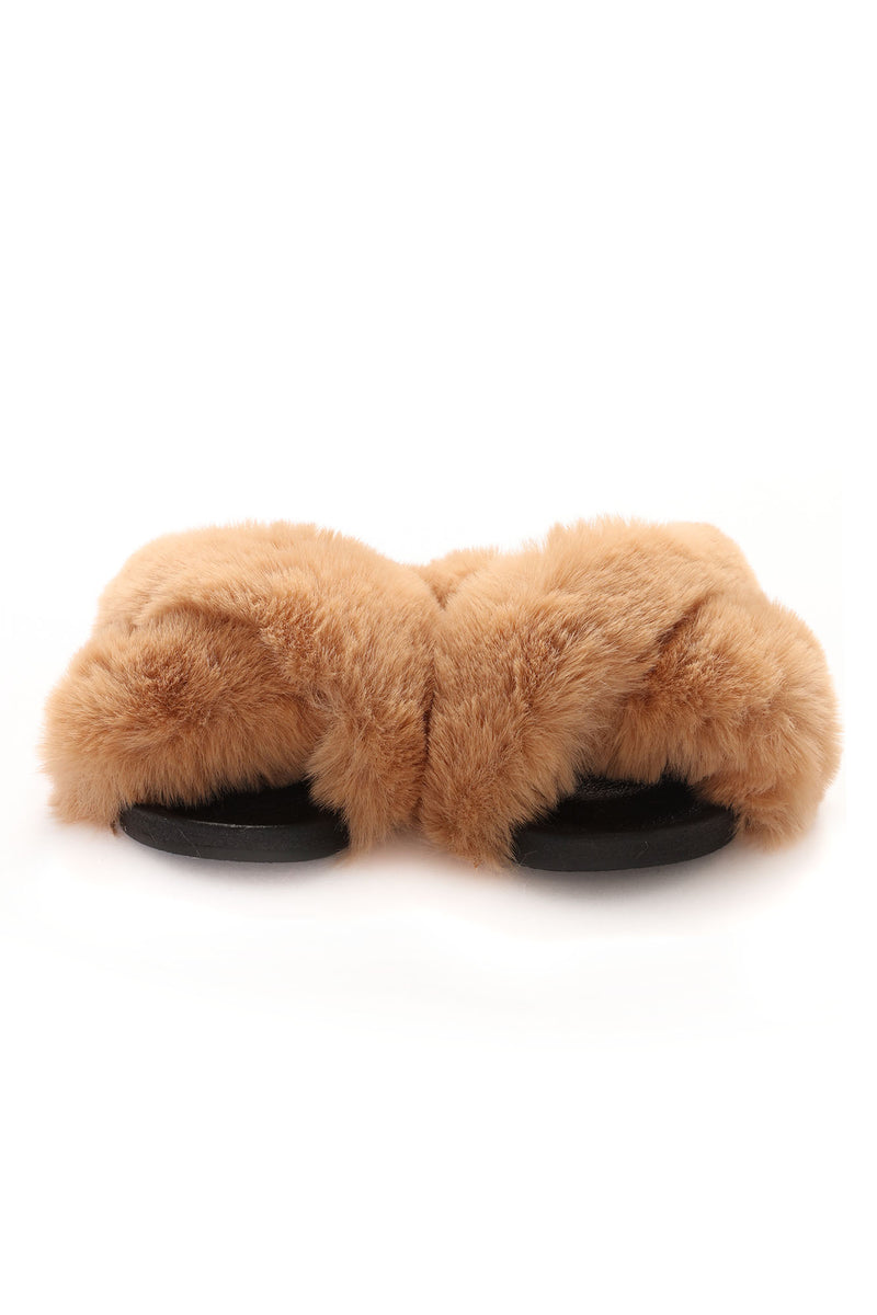 Mini Relaxed Vibes Fur Slides - Camel | Fashion Nova, Kids Shoes ...