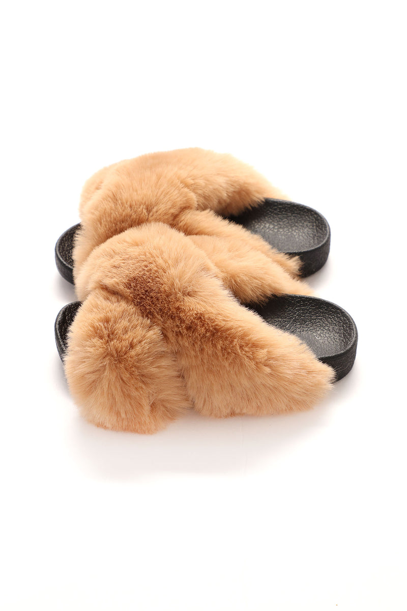 Mini Relaxed Vibes Fur Slides - Camel | Fashion Nova, Kids Shoes ...