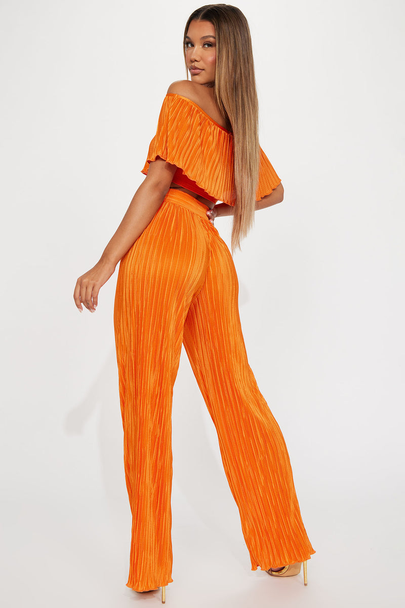 Have Mercy Plisse Pant Set - Orange | Fashion Nova, Matching Sets ...