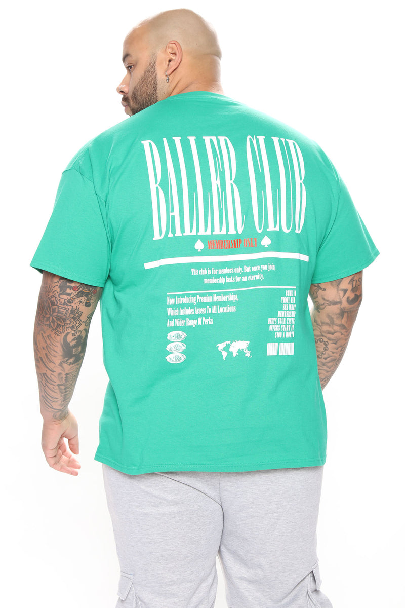 Baller Club Short Sleeve Tee - Green | Fashion Nova, Mens Graphic Tees ...