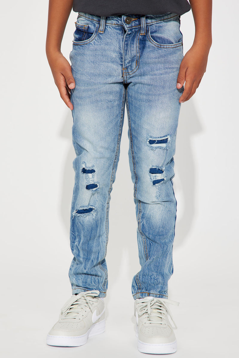 Mini Darion Distressed Stretch Skinny Jeans - Light Blue Wash | Fashion ...