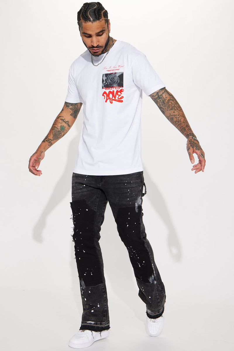 Wasted Love Silence Short Sleeve Tee - White | Fashion Nova, Mens ...