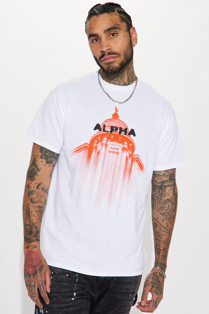 Alpha Drip Short Sleeve Tee - White | Fashion Nova, Mens Graphic Tees ...