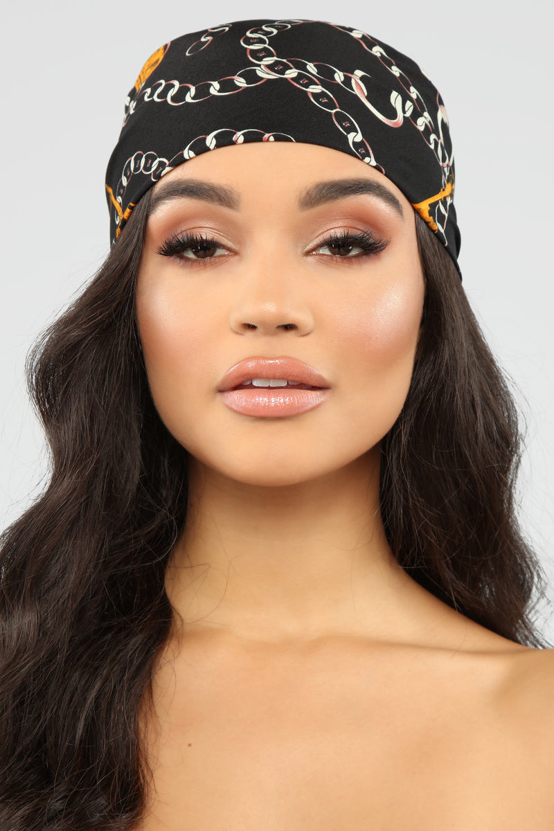 Off The Chain Head Scarf - Black | Fashion Nova, Accessories | Fashion Nova