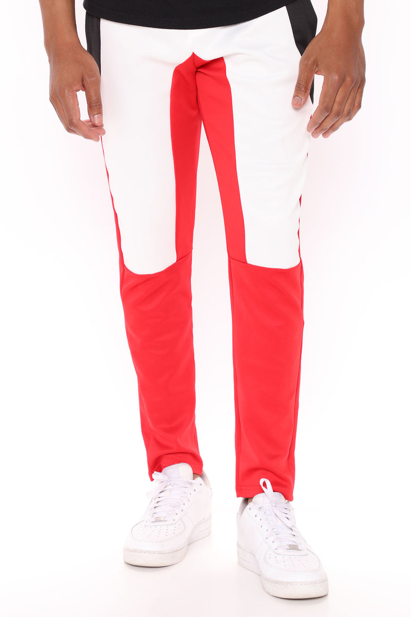 Jace Track Pant - Red/combo | Fashion Nova, Mens Pants | Fashion Nova