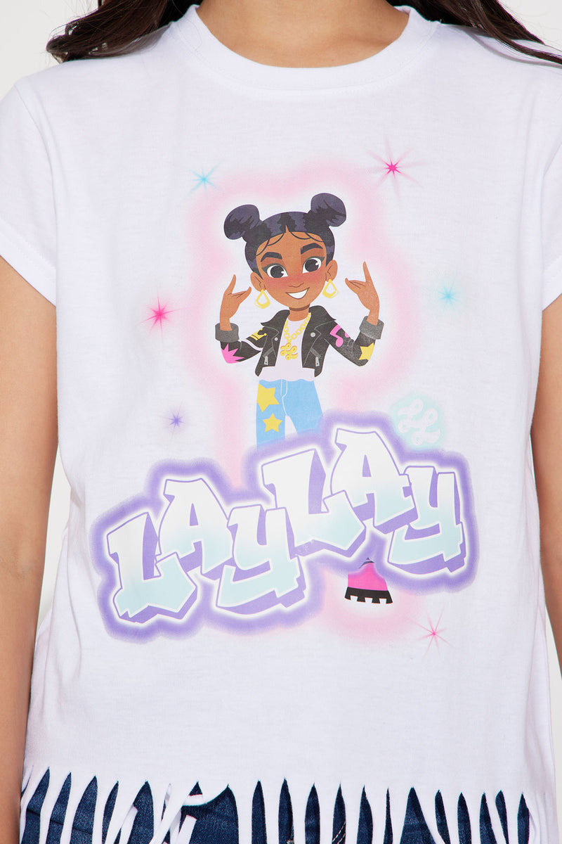 Mini Lay Lay Fringe Tee - White | Fashion Nova, Kids Tops & T-Shirts ...