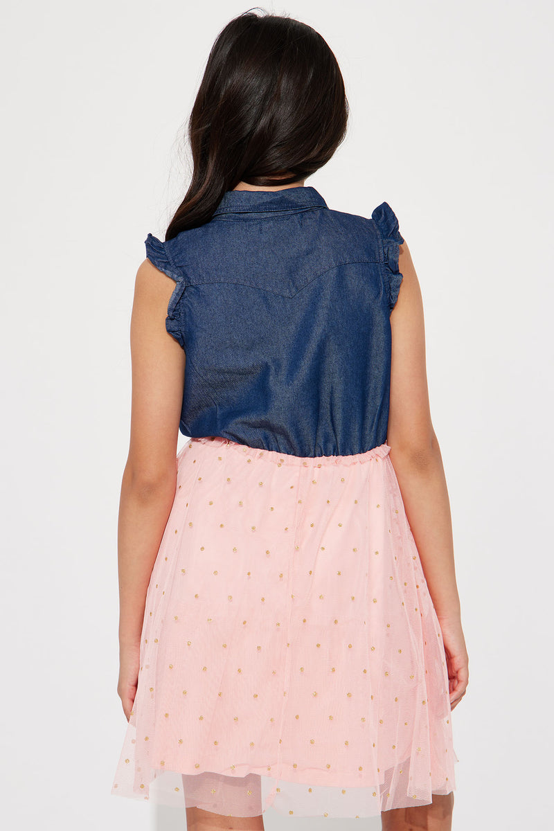 Mini Glitter Girl Short Sleeve Dress - Pink | Fashion Nova, Kids ...