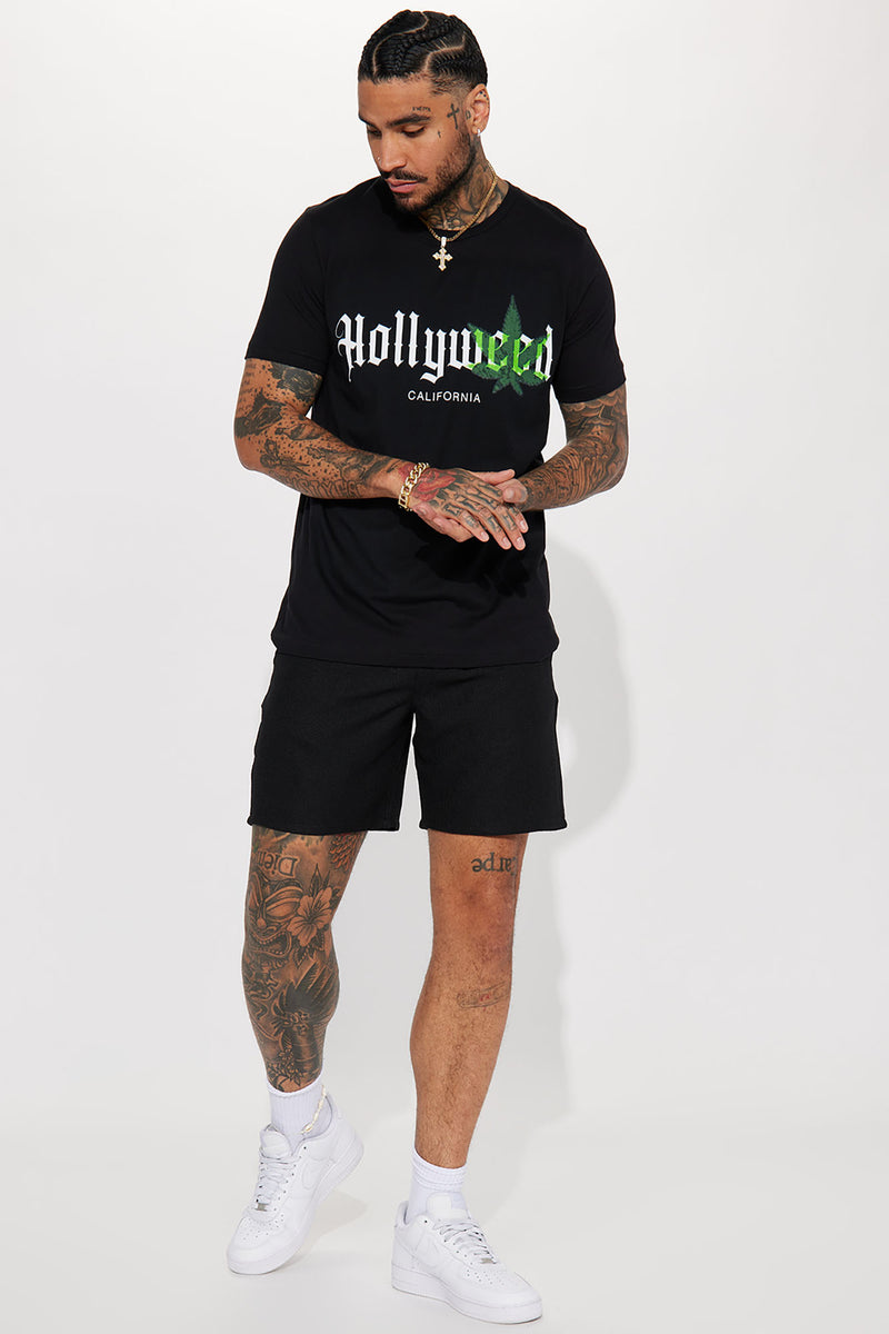 Hollyweed California Short Sleeve Tee - Black | Fashion Nova, Mens ...