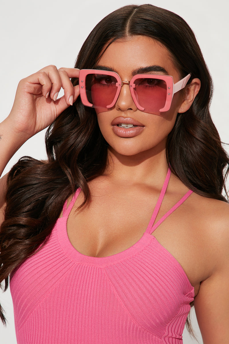 Pleasant Surprise Sunglasses Pink Fashion Nova Sunglasses